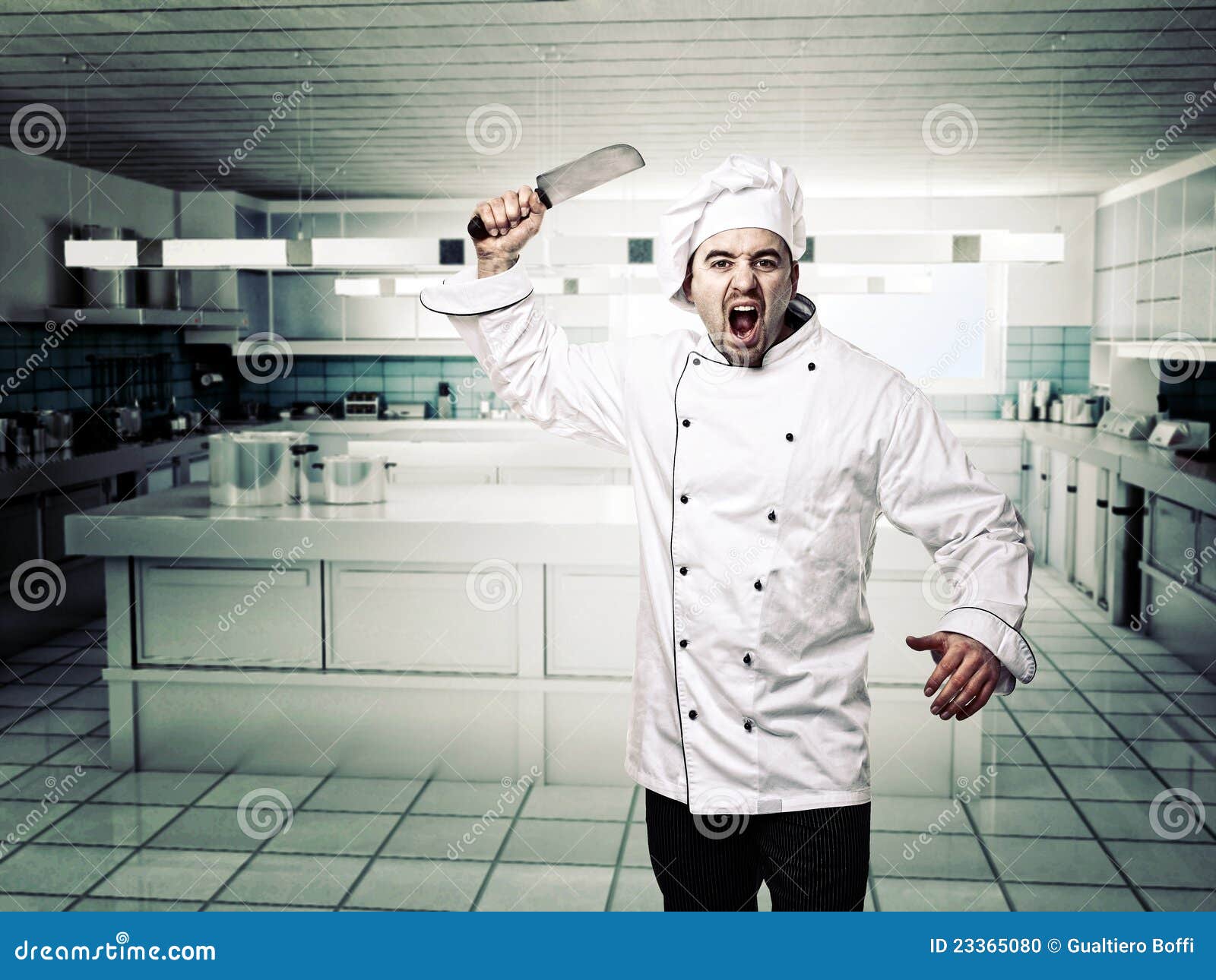 Angry chef stock photo. Image of vertical, anger, happy - 23365080