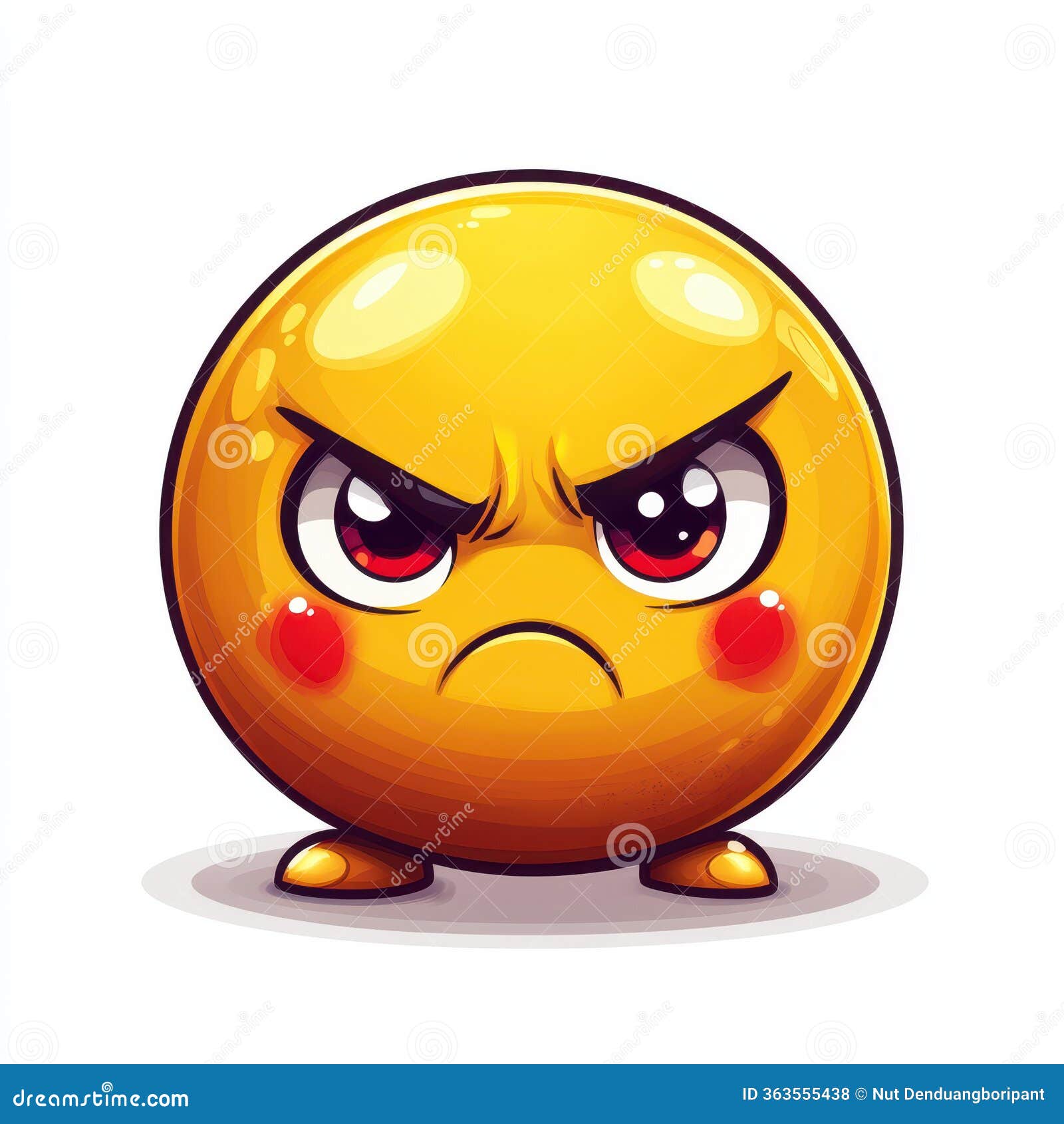 Chibi Emoji Face With Funny, Surprised Expression Royalty-Free Stock ...