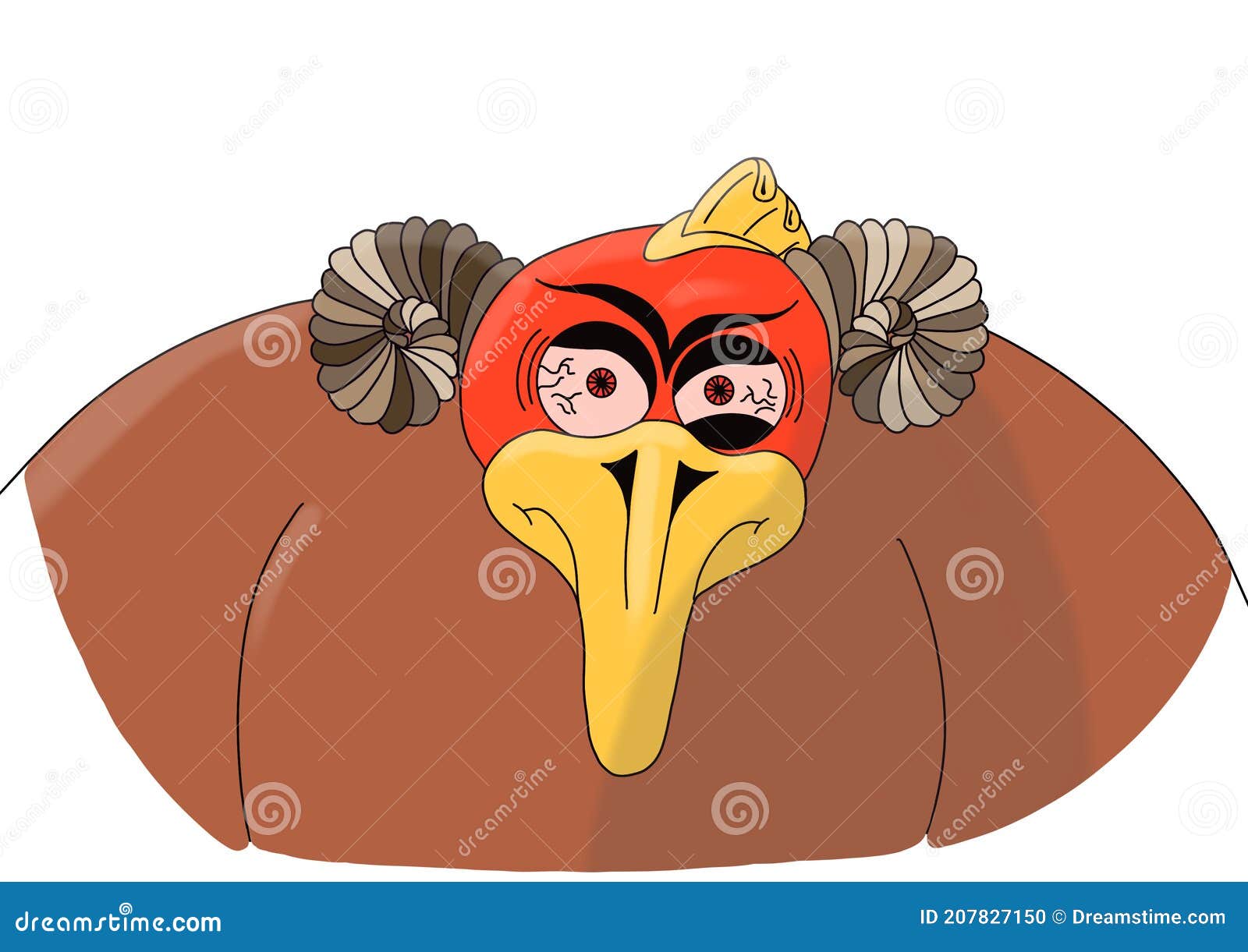Angry Chicken Cartoon Illustration. Isolated Image On White Background ...
