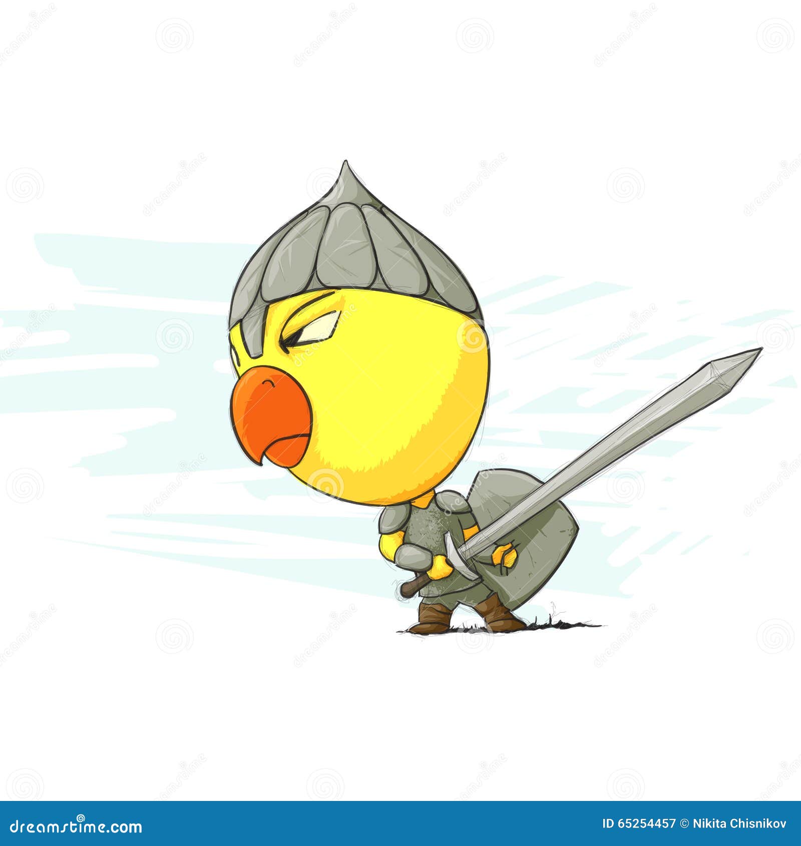 Brave Chicken Cartoon Vector | CartoonDealer.com #16453929