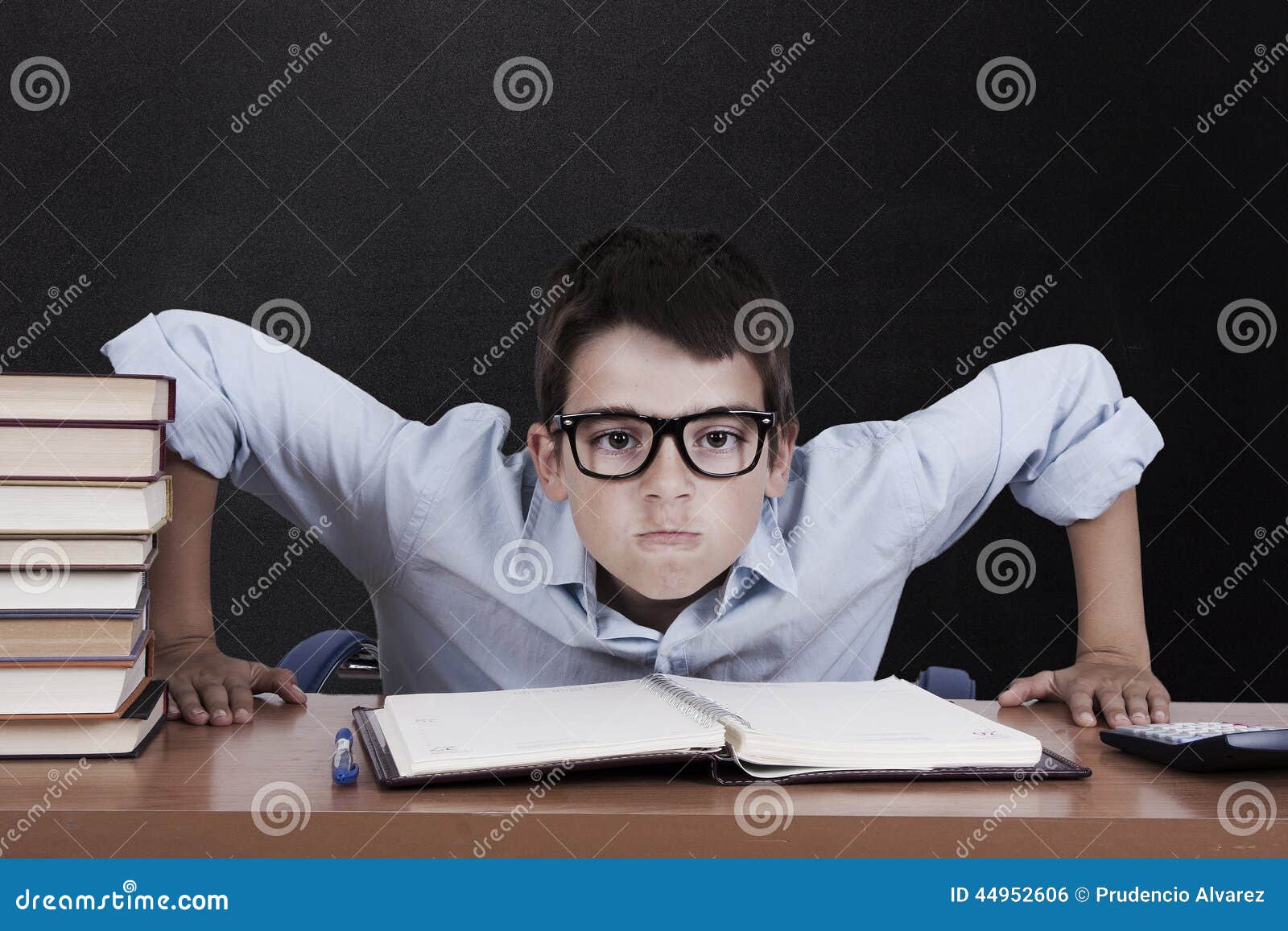 Angry child stock photo. Image of funny, desk, brains - 44952606