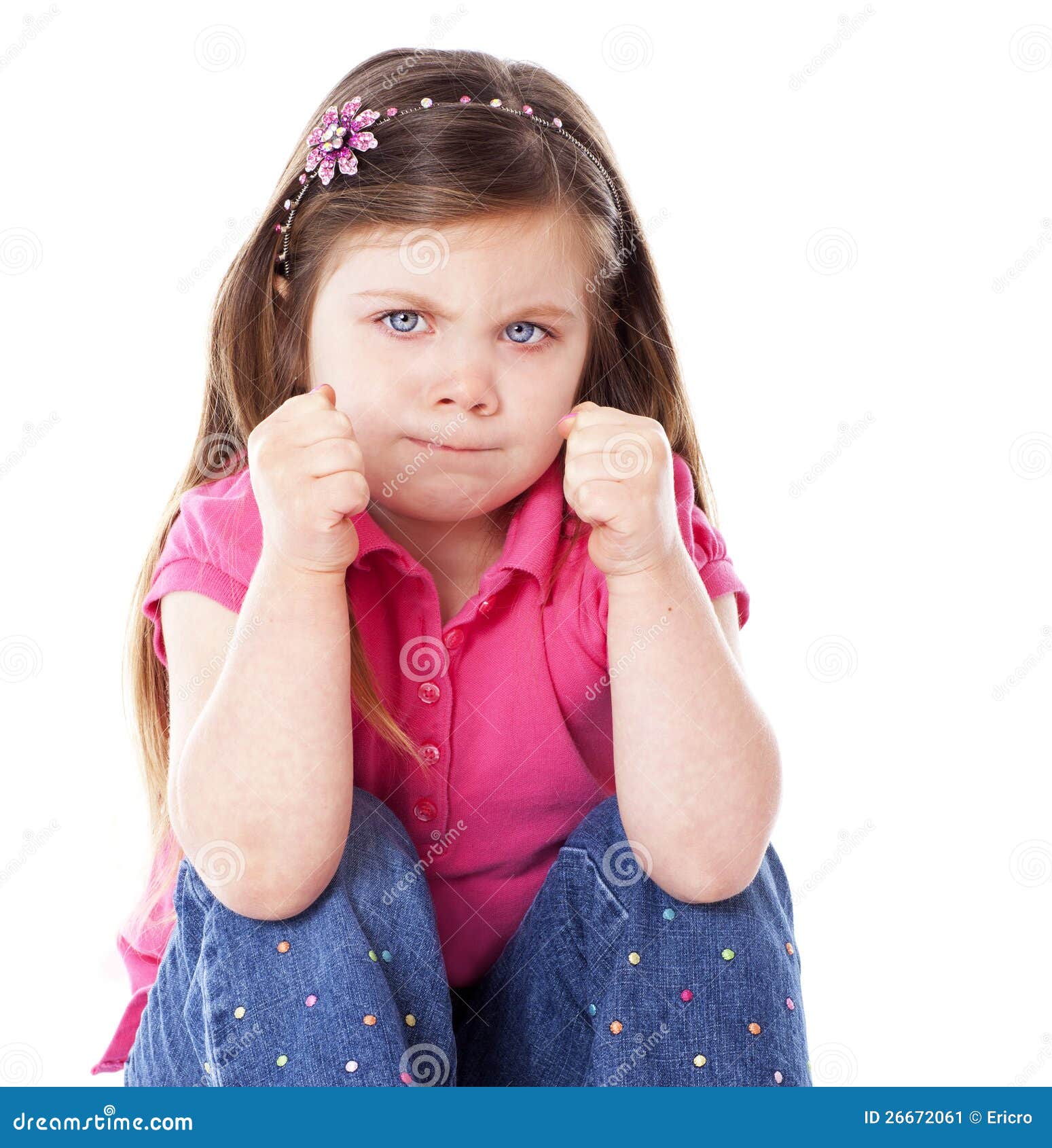 Angry Child Isolated on White Stock Image - Image of hair, girl: 26672061