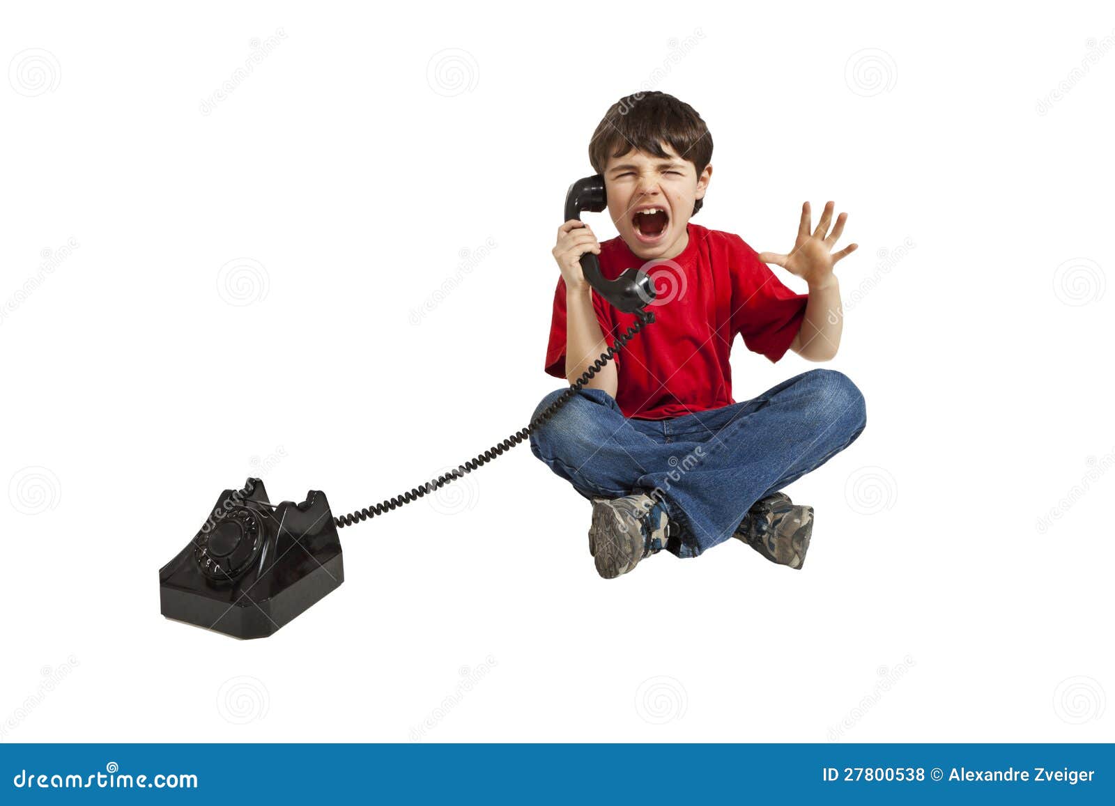 Angry child on the phone stock photo. Image of beautiful - 27800538