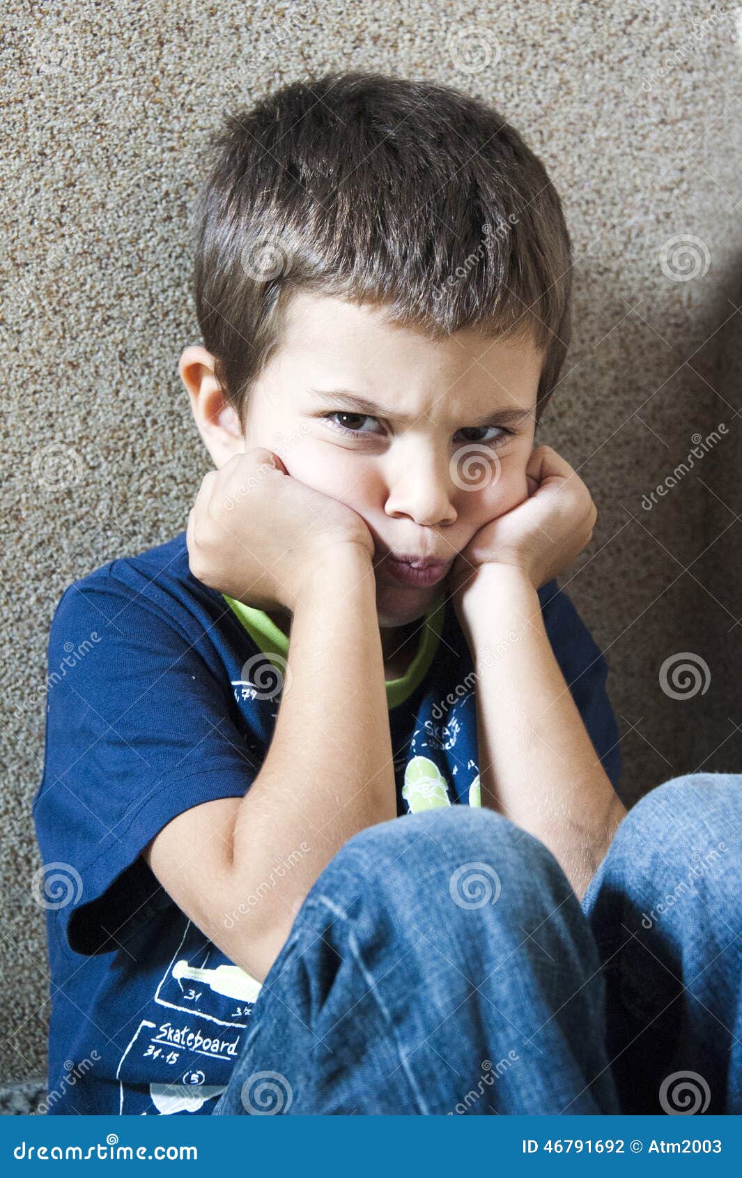 Angry child stock photo. Image of offspring, youth, face - 46791692