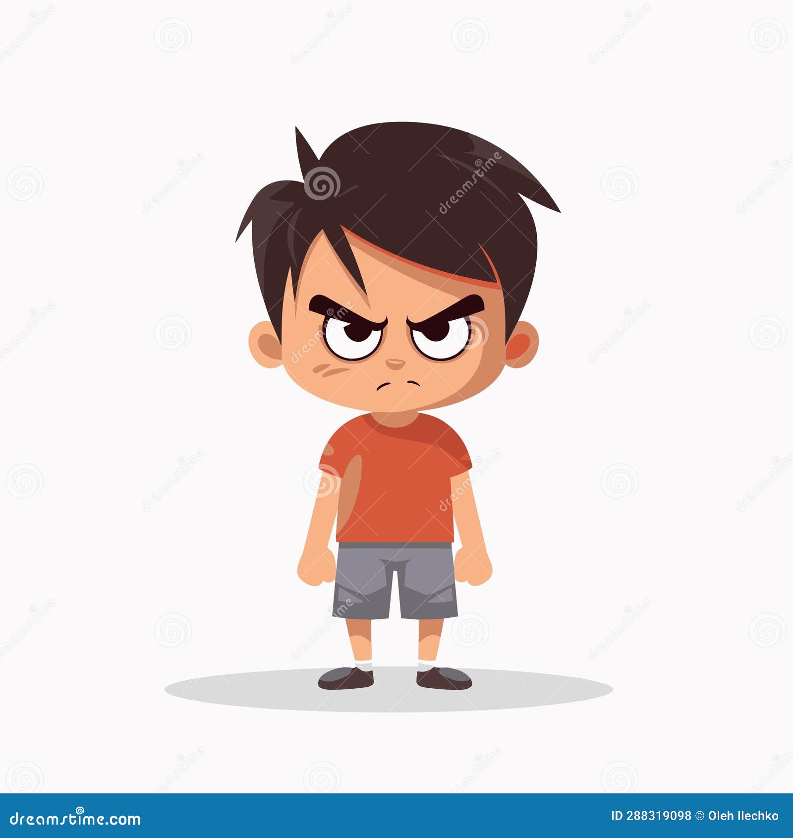 Angry Child Vector Flat Minimalistic Isolated Illustration Stock ...