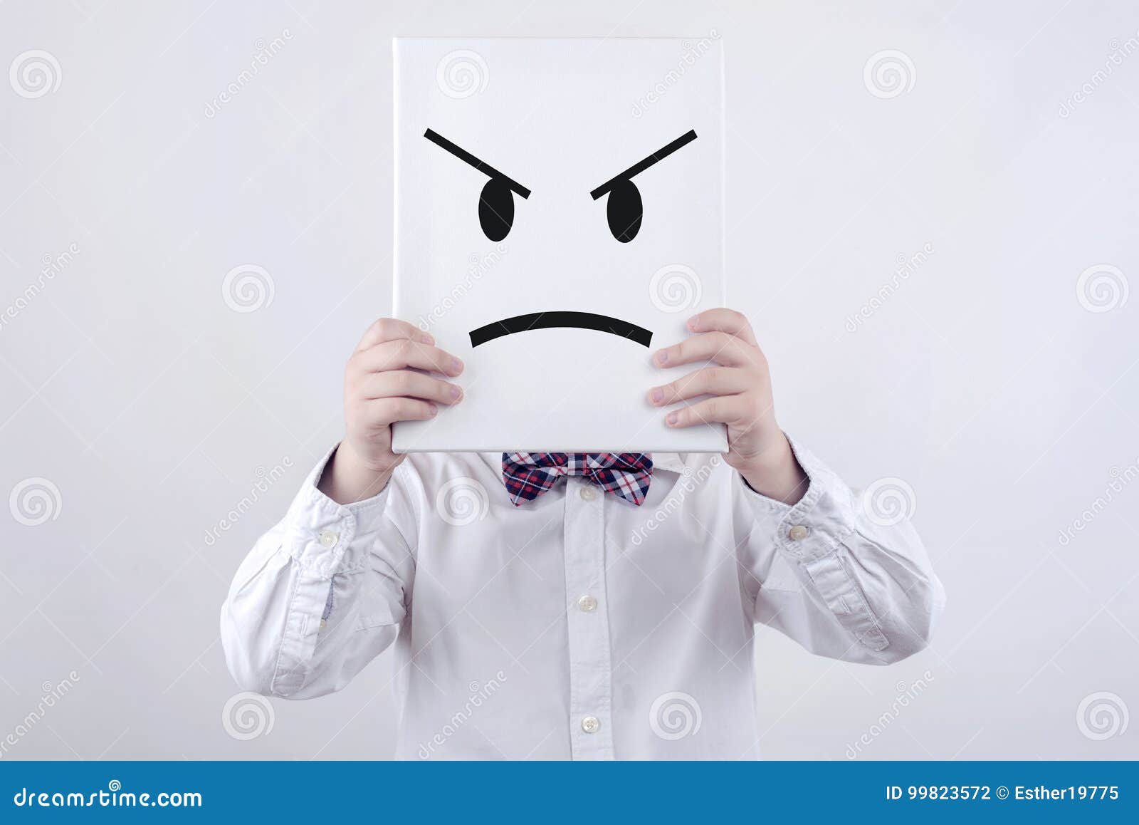 Child With Angry Expression. Angry Hateful Little Crazy Boy, Child ...