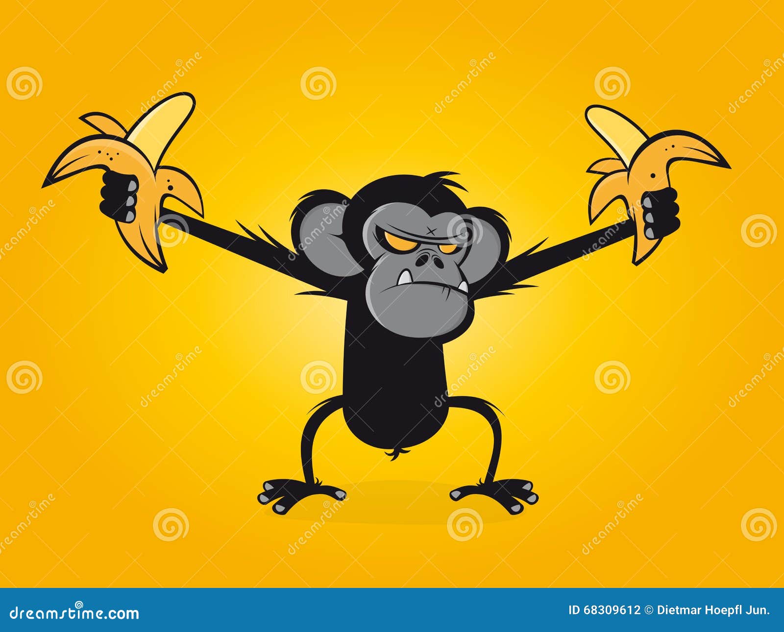 Mad Angry Bad Chimp Ape Monkey Gorila Ink Black White Circular Logo ...