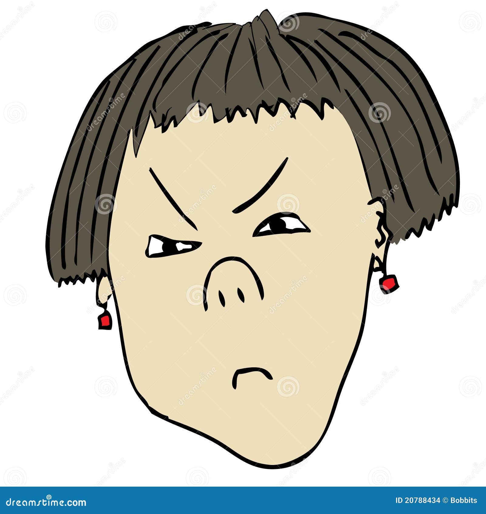 Angry Chinese Girl Screaming At Brother On Yard Back Cartoon Vector ...