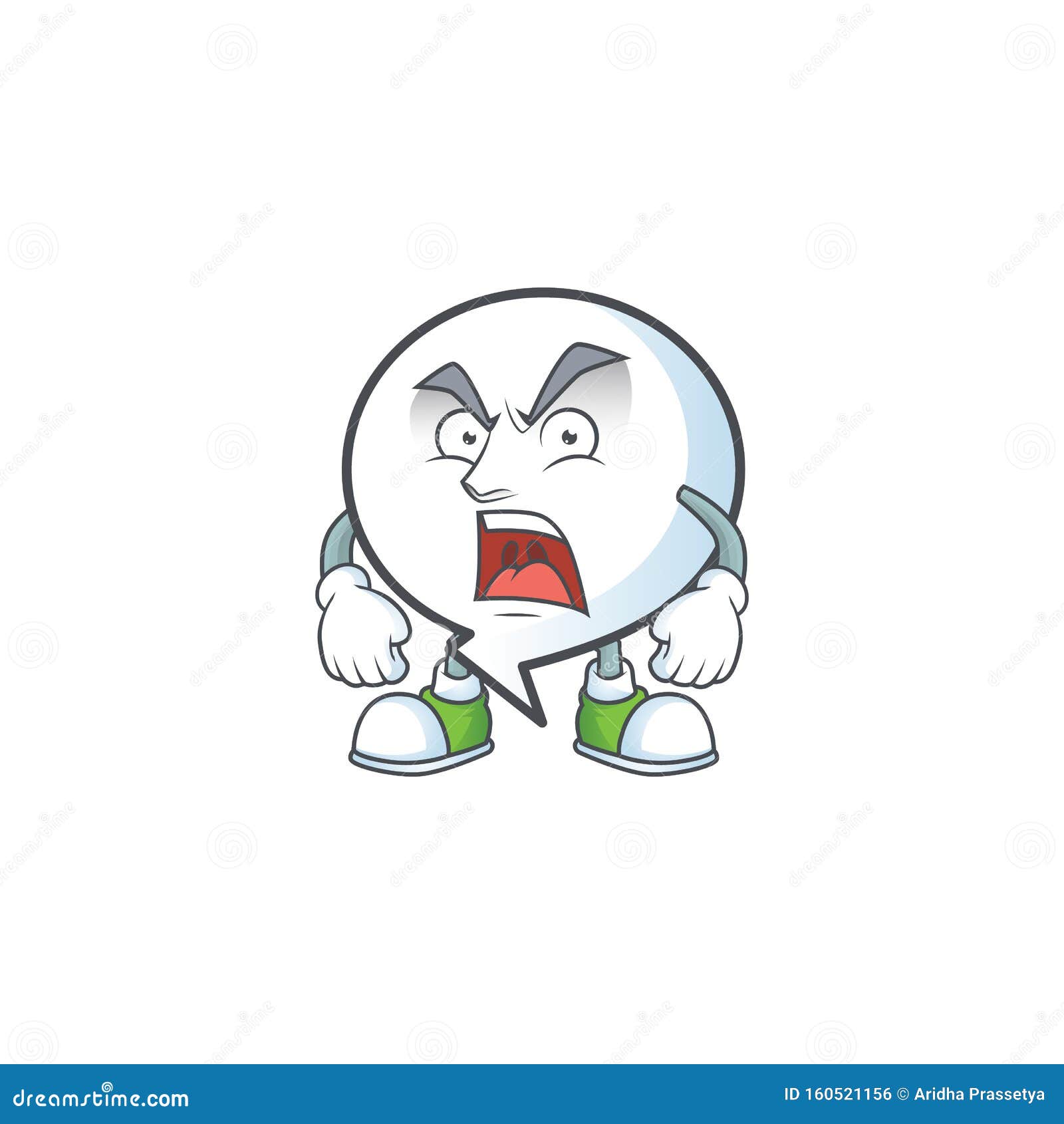 Angry Circle Bubble Isolated on White Background. Stock Vector ...