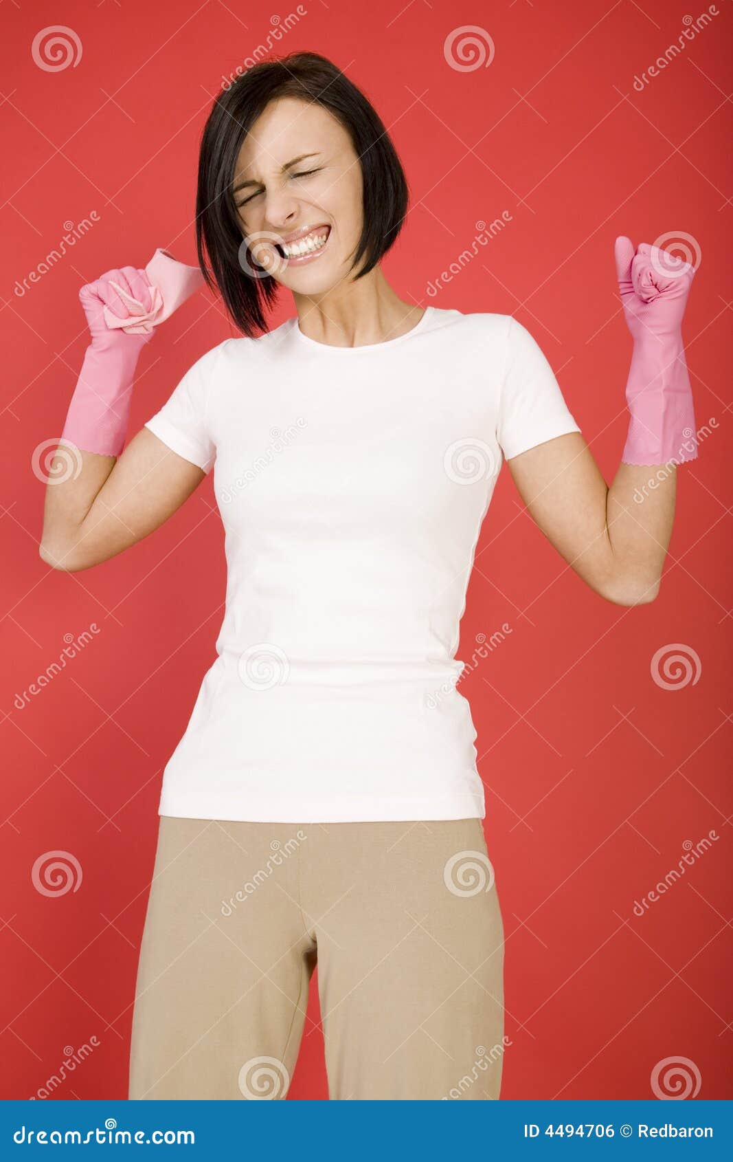Angry cleaning woman stock photo. Image of exhausted, grime - 4494706