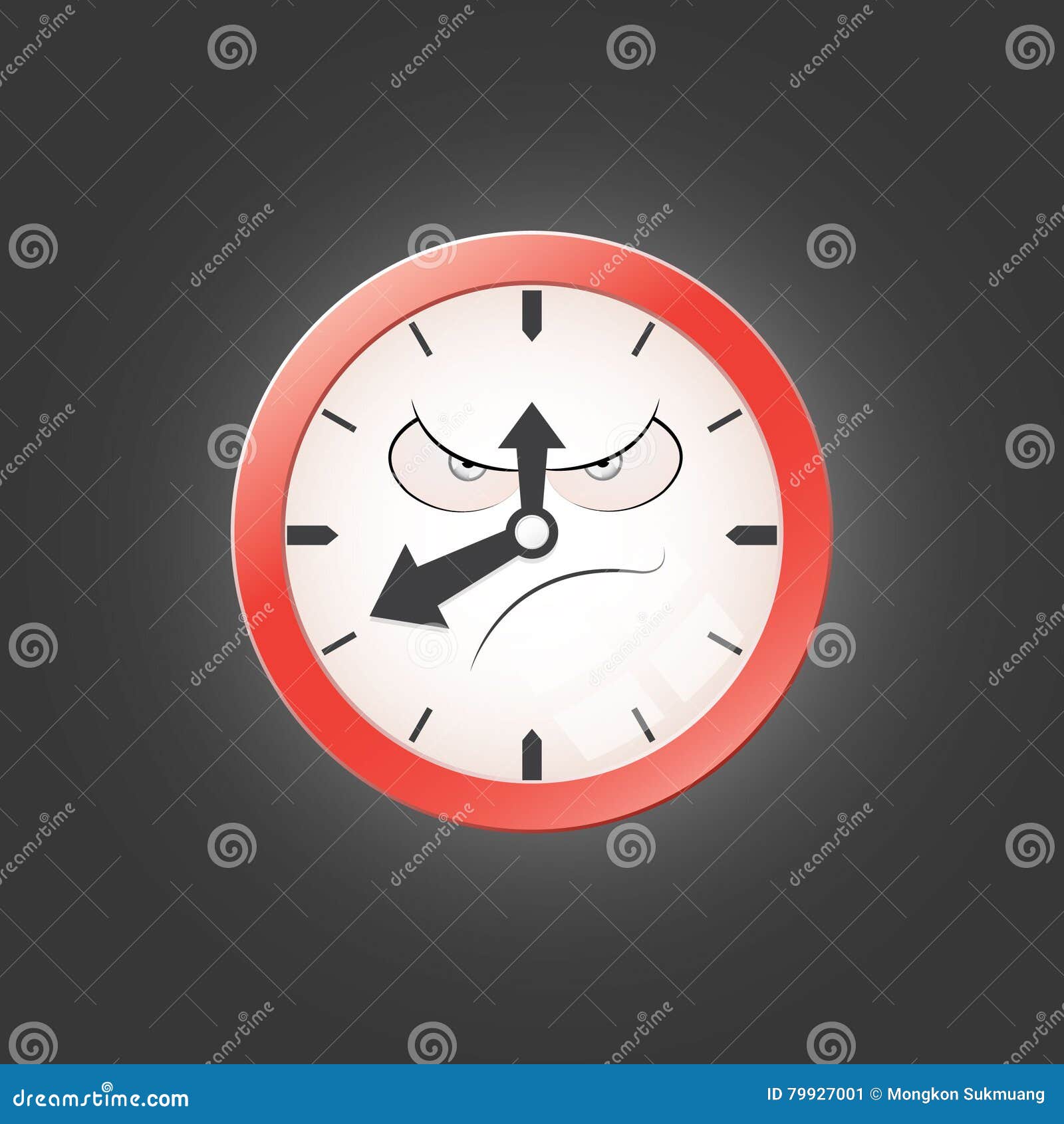 Angry Clock Character Royalty-Free Cartoon | CartoonDealer.com #79927001