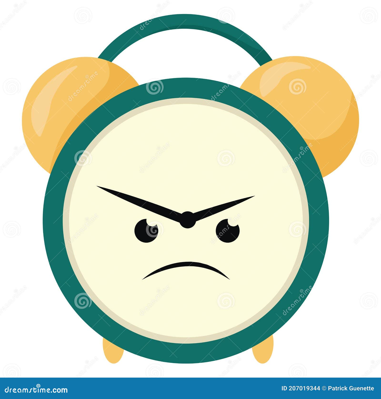 Angry Clock Character Royalty-Free Cartoon | CartoonDealer.com #79927001