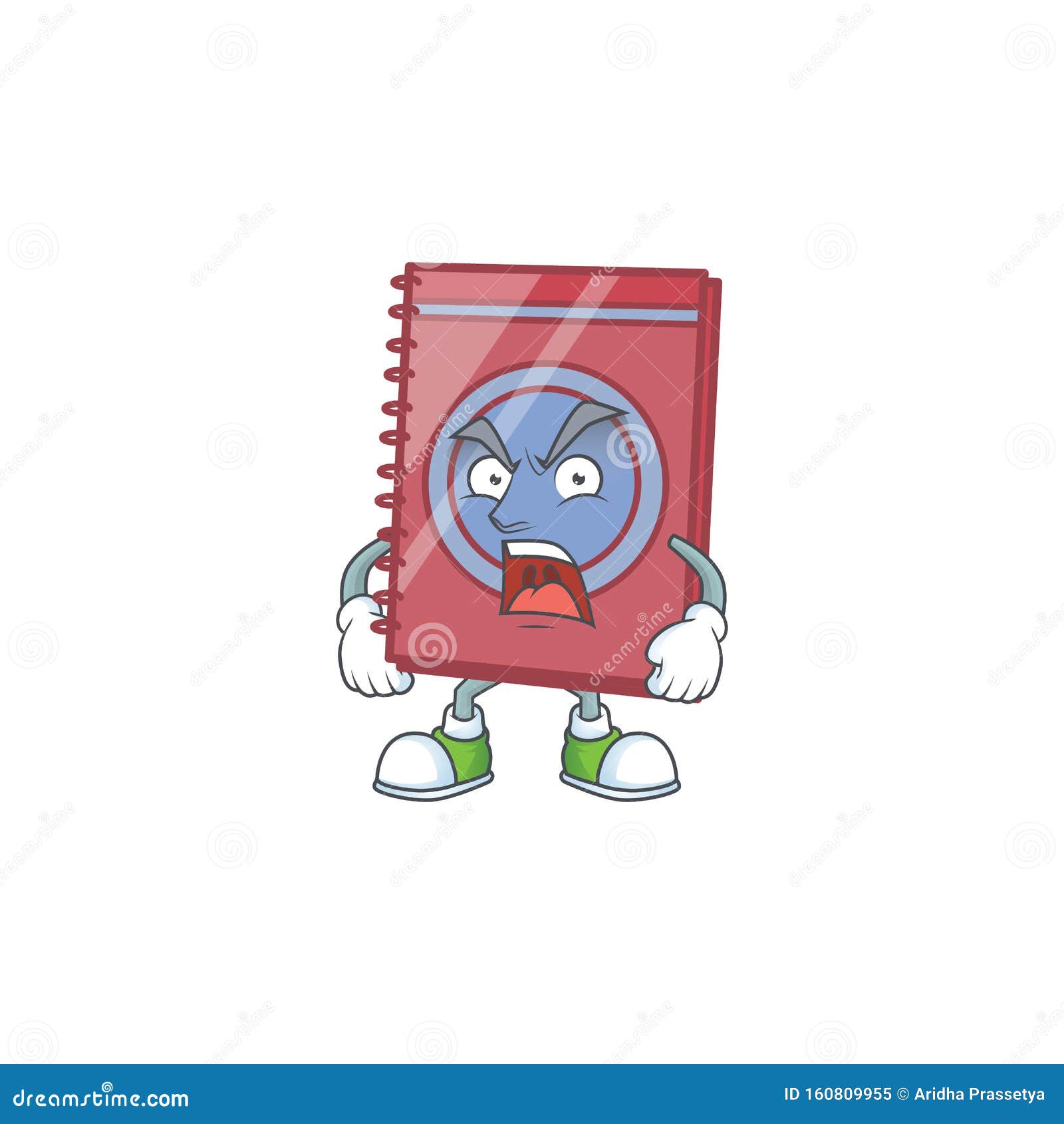 Angry Closed Book in the Cartoon Character Stock Vector - Illustration ...