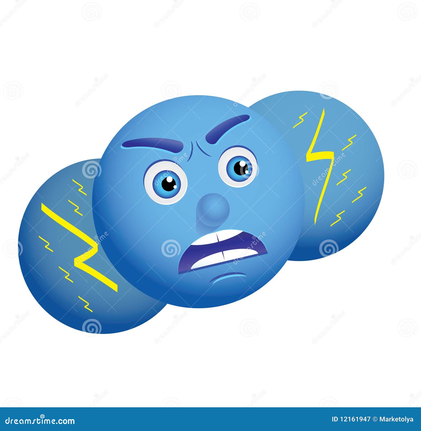 Angry Cloud Blowing Wind Cartoon | CartoonDealer.com #110470233