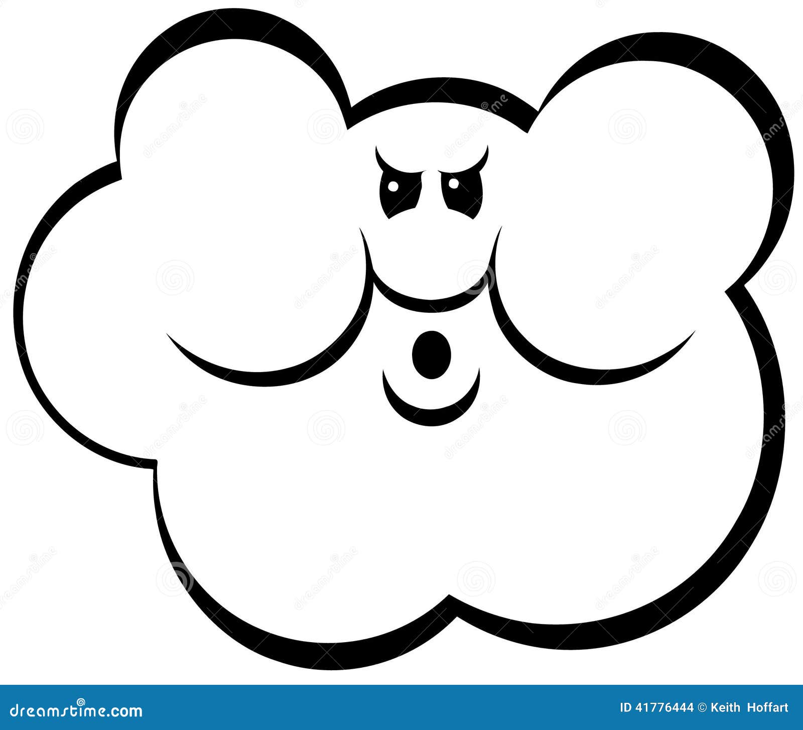 Angry Cloud Blowing Wind Cartoon | CartoonDealer.com #110470233