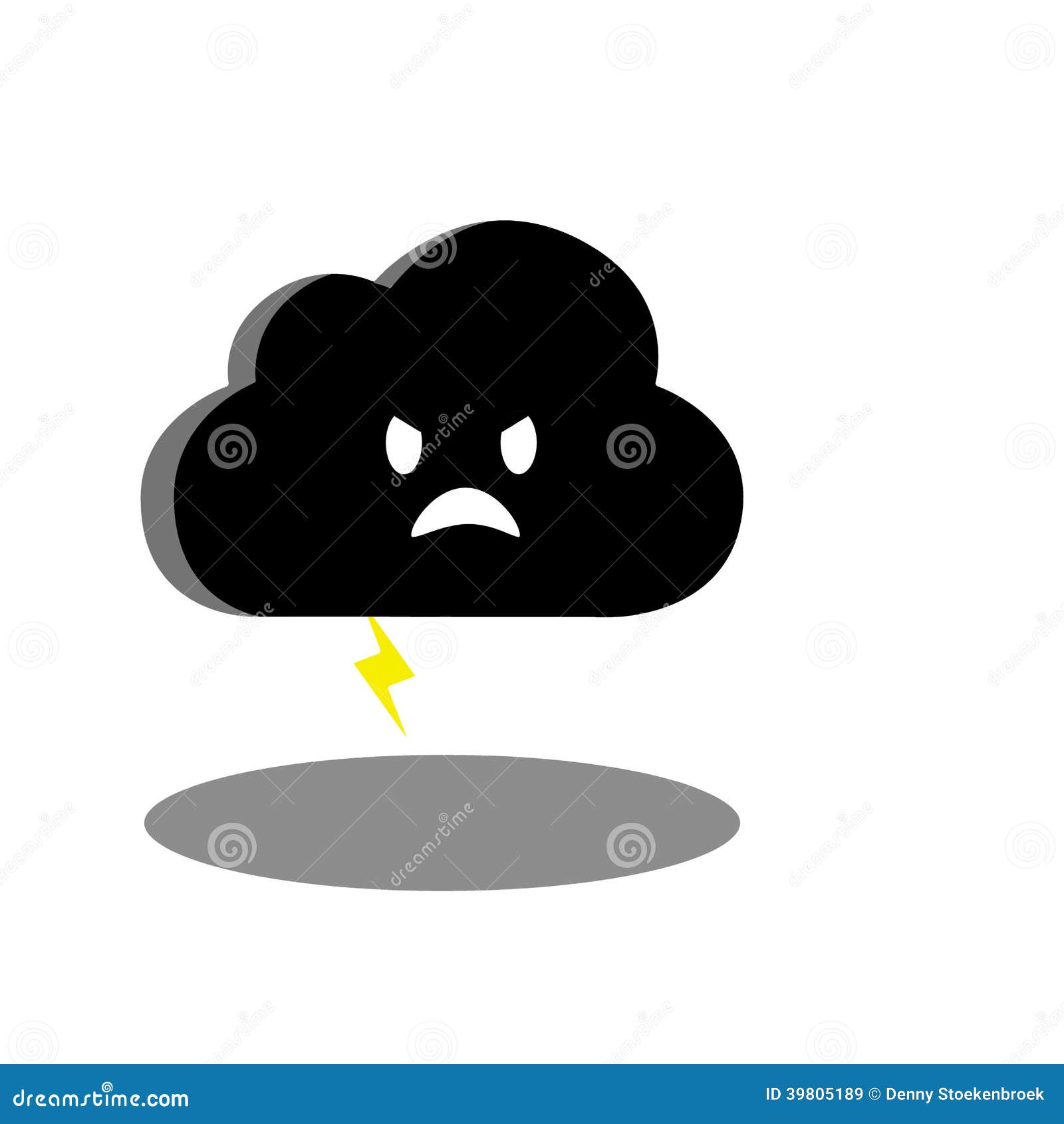 Angry Cloud Blowing Wind Cartoon | CartoonDealer.com #110470233