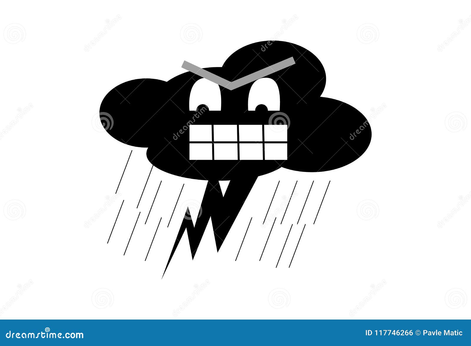 Angry Cloud Blowing Wind Cartoon | CartoonDealer.com #110470233