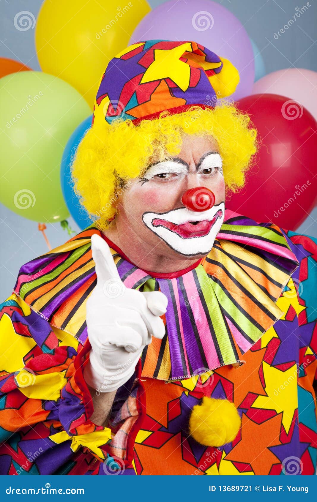 Angry Clown stock image. Image of portrait, character - 13689721