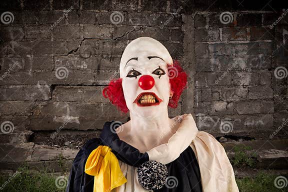 Angry clown stock image. Image of insane, goth, nightmare - 79597381