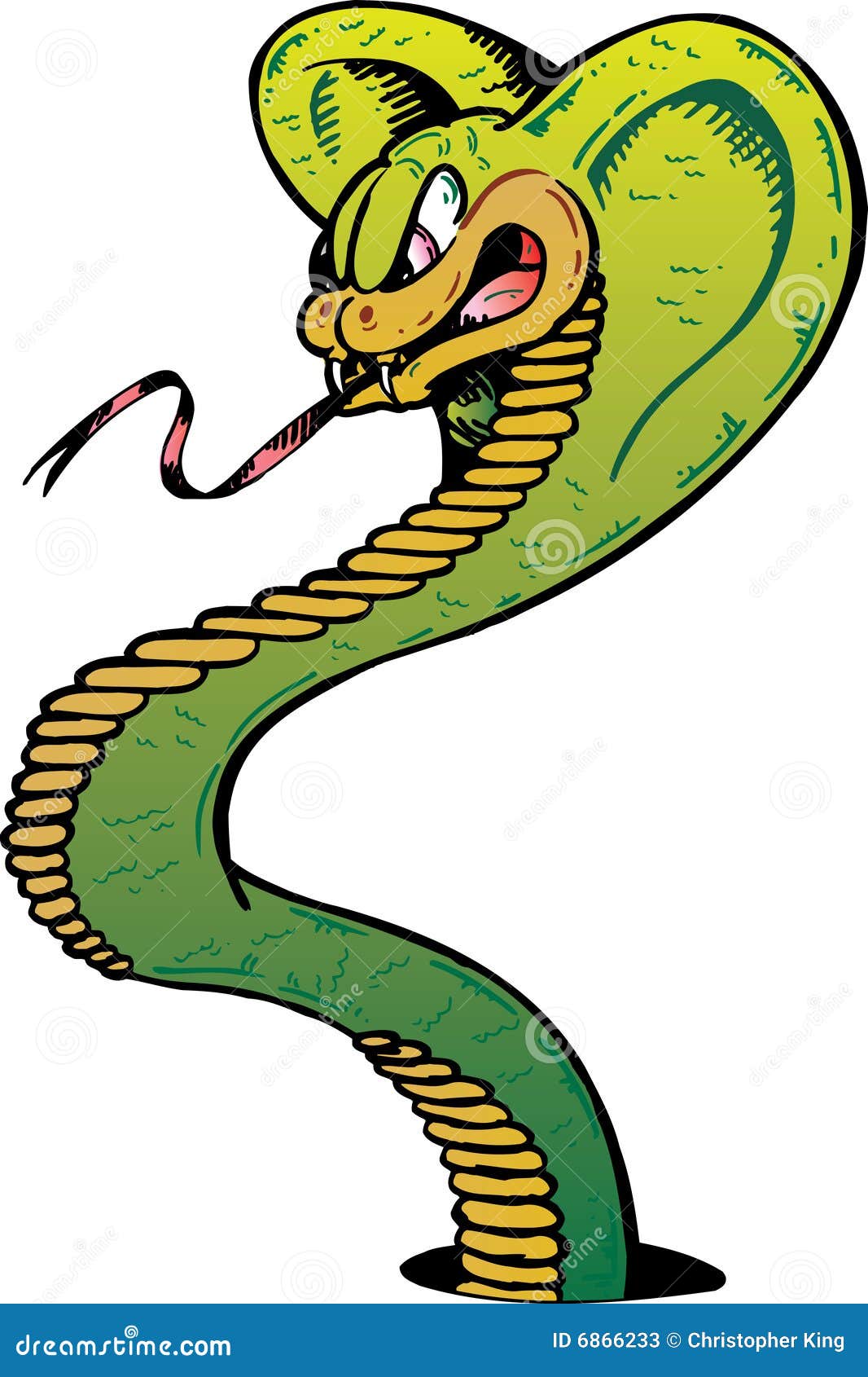Angry Cartoon Snake