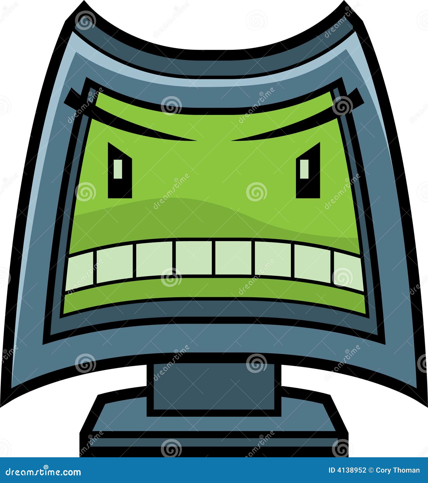Angry Computer stock vector. Illustration of angry, program - 4138952