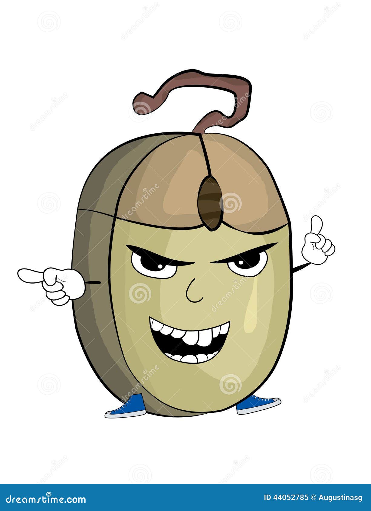Angry Computer Mouse Cartoon Stock Illustration - Illustration of ...