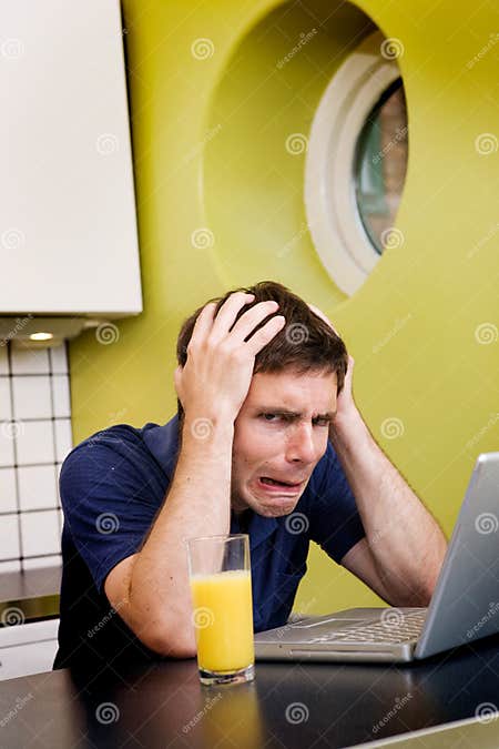 Angry Computer User stock photo. Image of frustration - 3228836