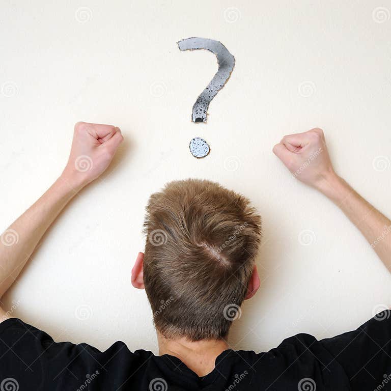 Angry and Confused for the Answer Stock Photo - Image of male ...