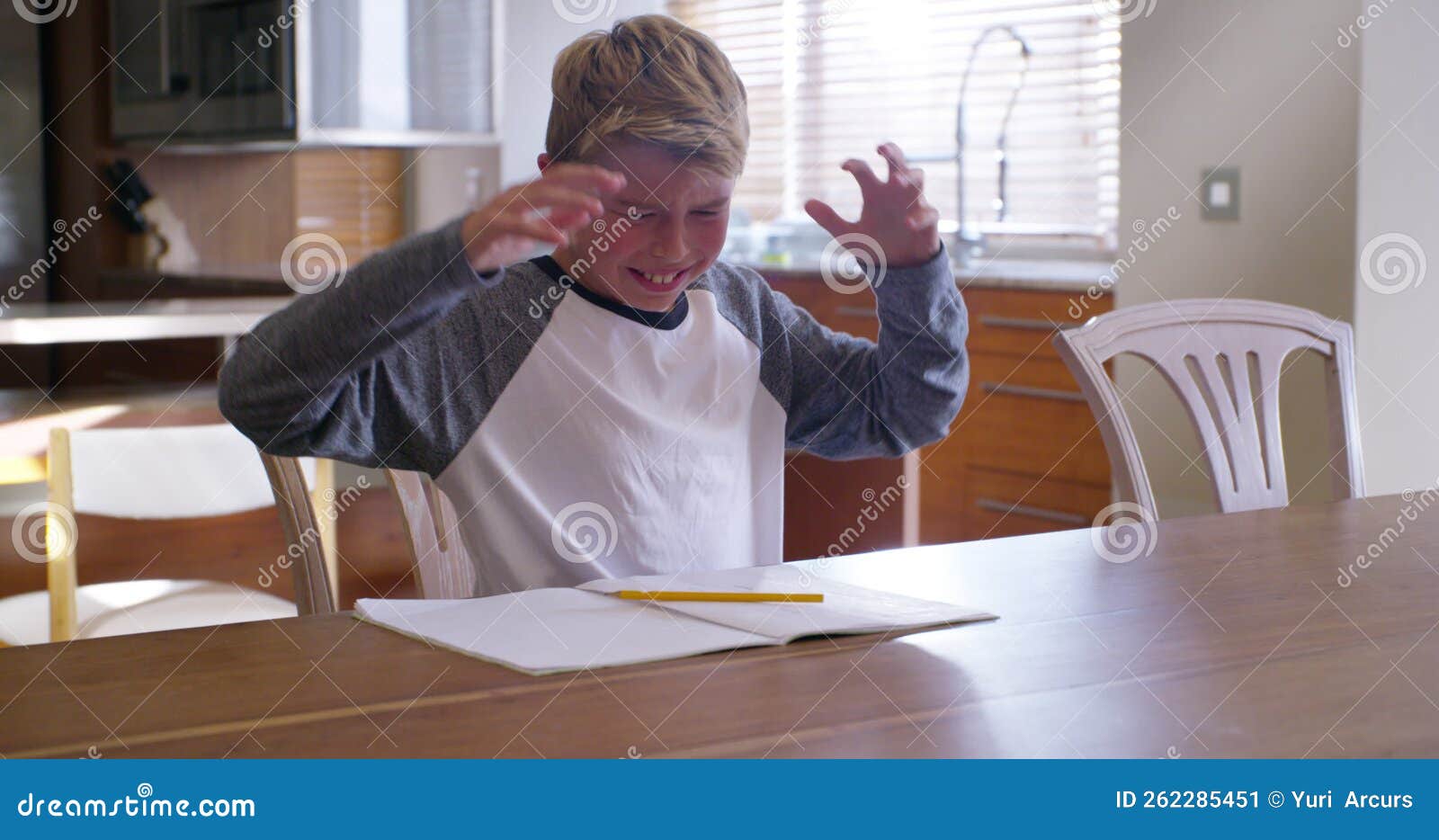 Angry, Confused and Frustrated Child with Learning Problem, Dyslexia or ...