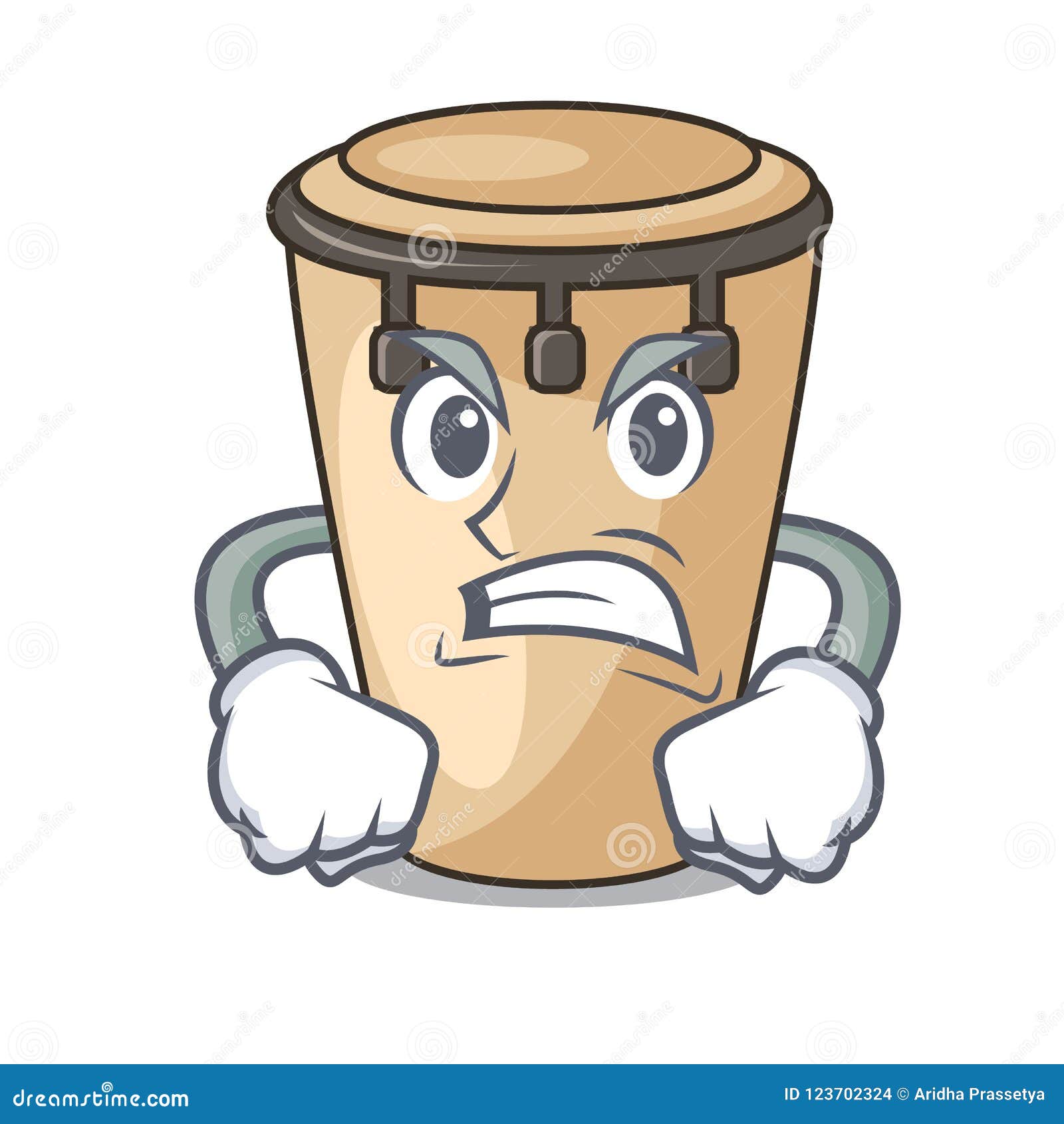 Angry Conga Mascot Cartoon Style Stock Vector - Illustration of ...