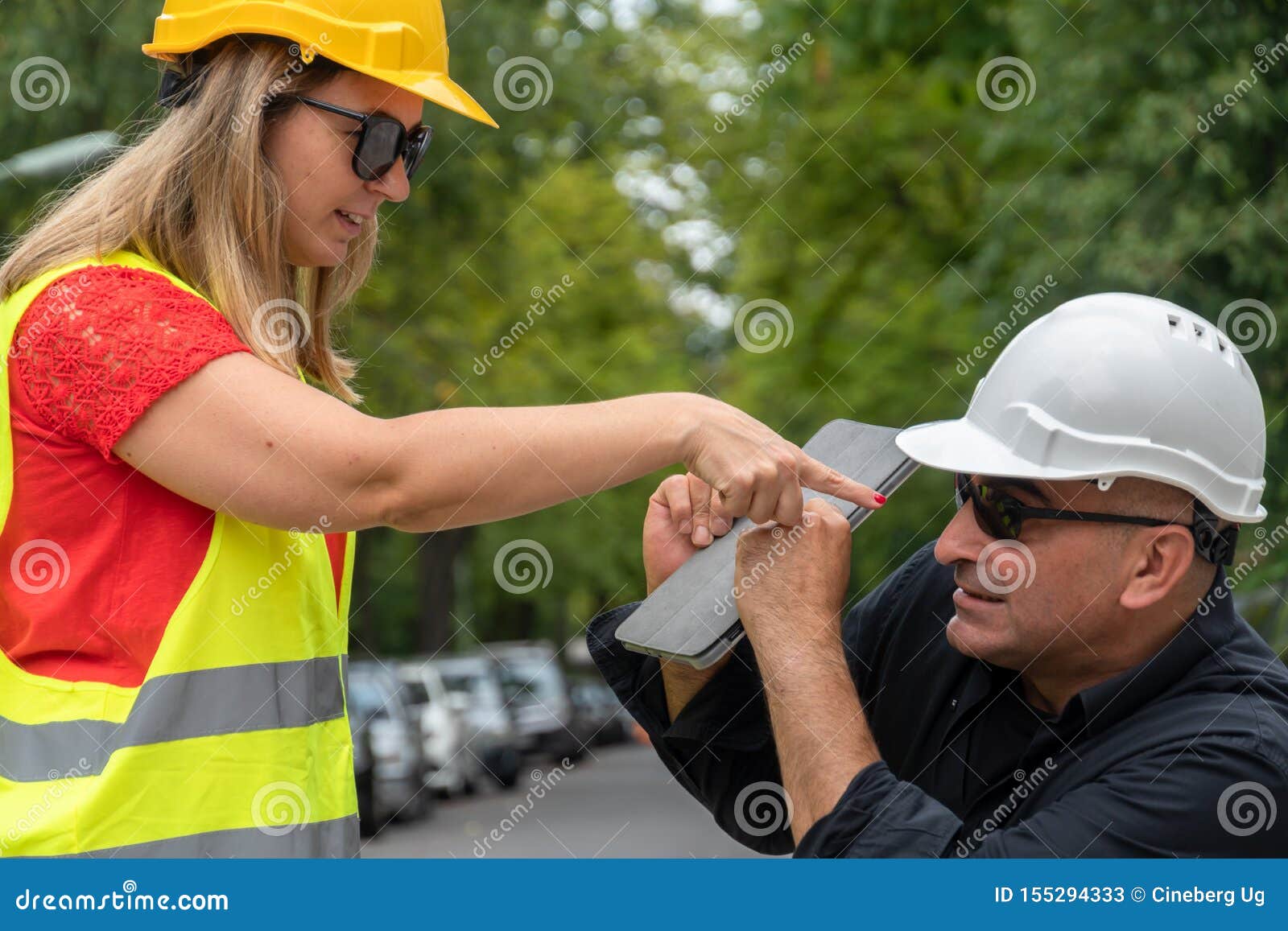 Conflict and Disagreement at Work on Construction Site Stock Image ...