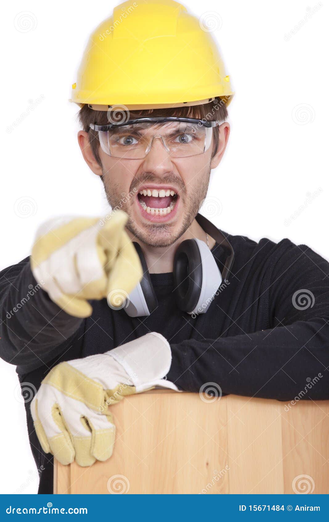 Angry Construction Worker Royalty-Free Stock Image | CartoonDealer.com ...