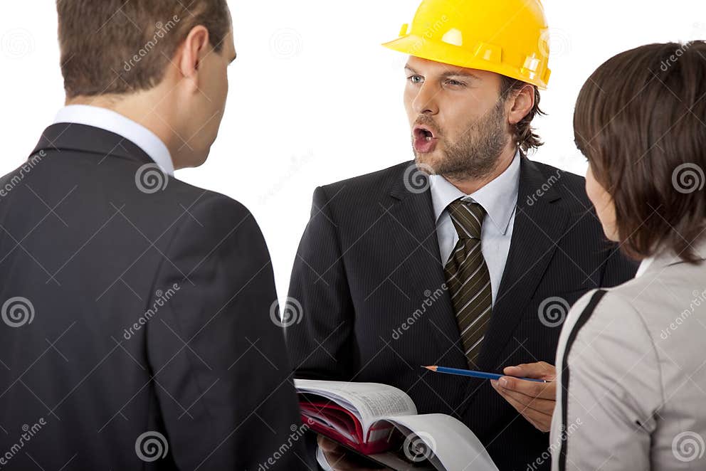 Angry contractor shouting stock image. Image of female - 10683209