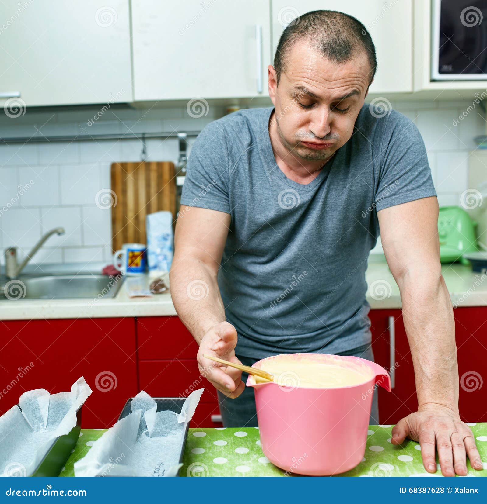 Angry Cook and Ruined Recipe Stock Photo - Image of home, kitchen: 68387628
