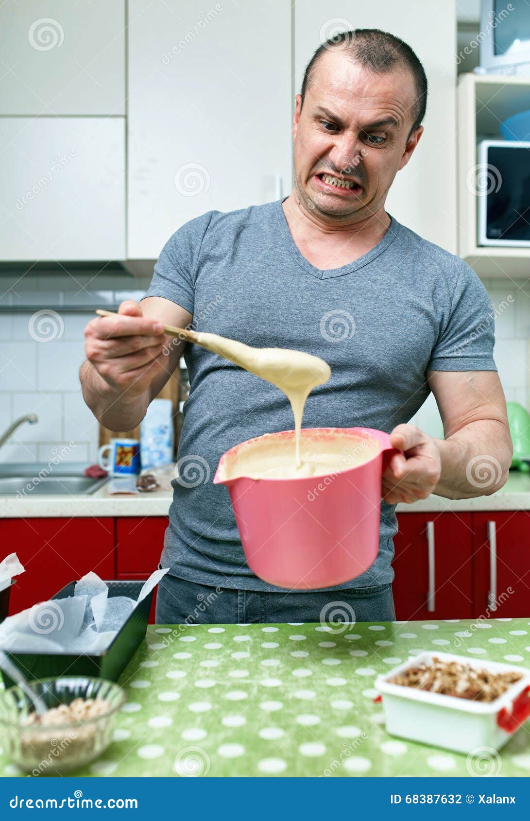 Angry Cook and Ruined Recipe Stock Photo - Image of gourmet, expression ...