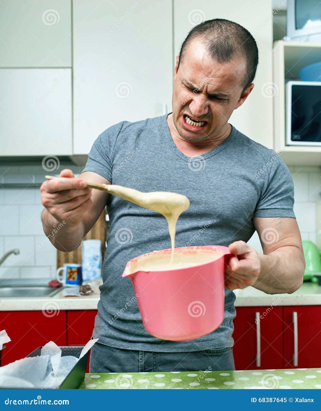 Angry Cook and Ruined Recipe Stock Image - Image of expression, indoors ...