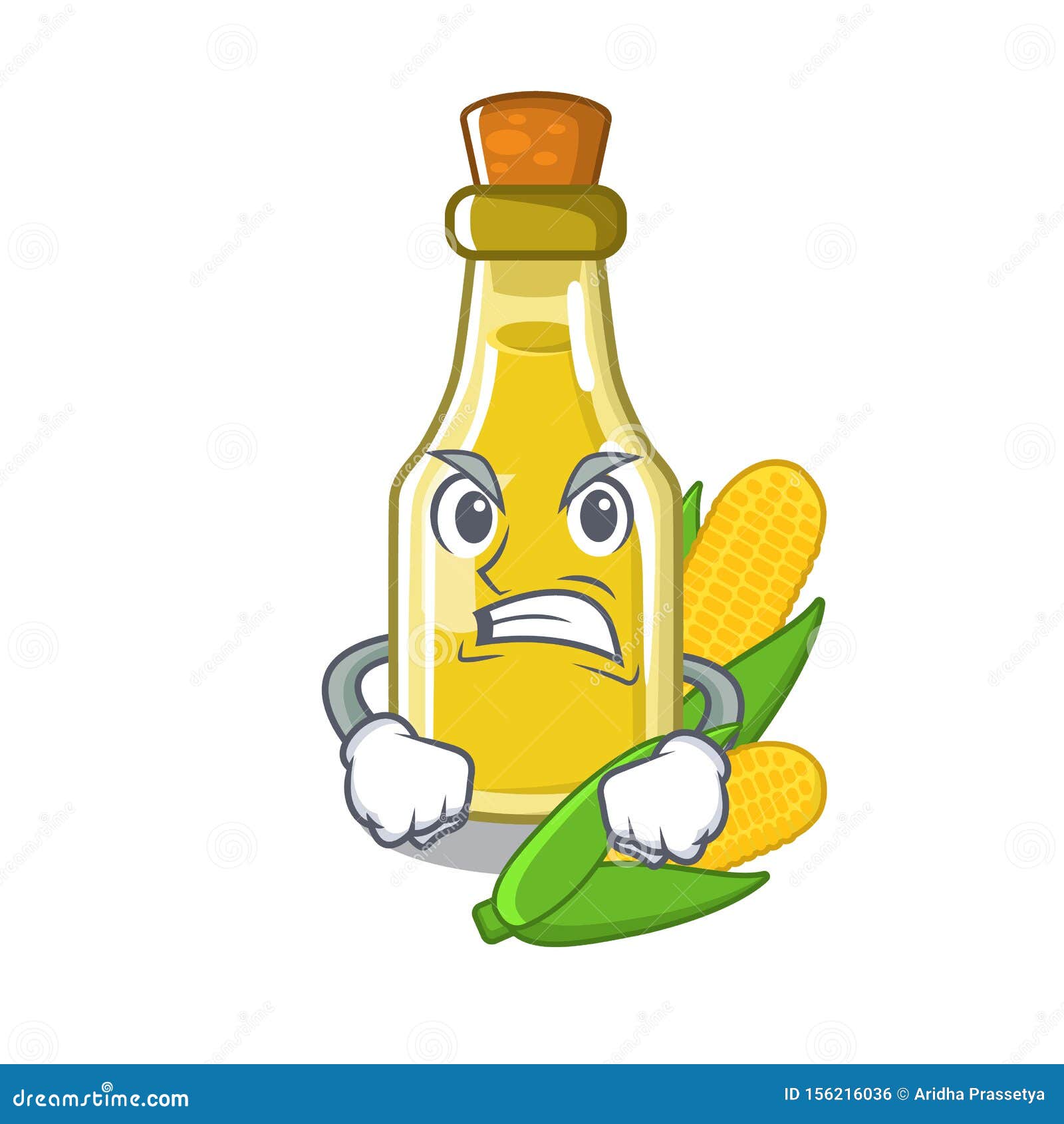 Angry Corn Cartoon Character Mascot Design Vector Illustration ...