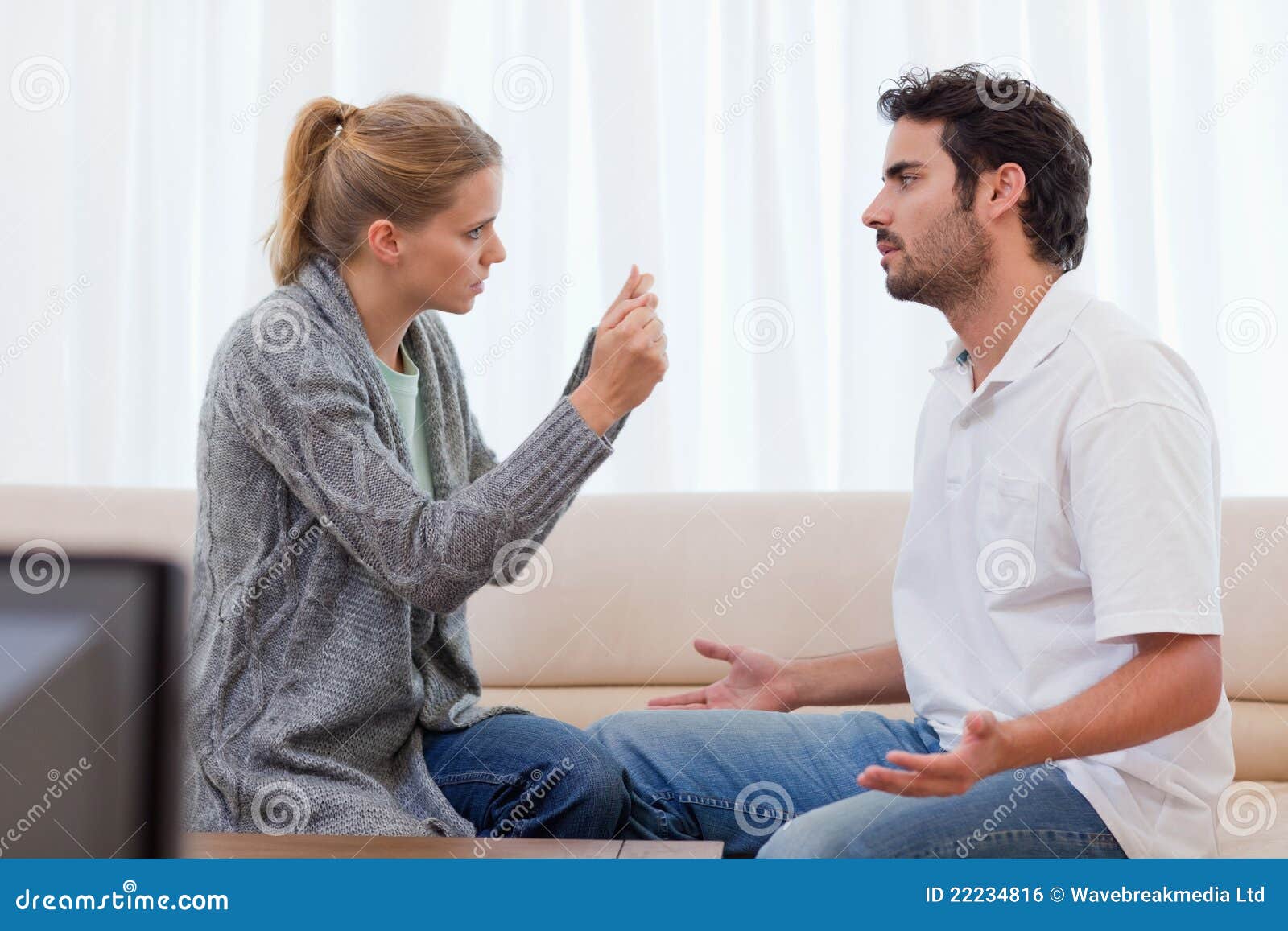Angry couple arguing stock photo. Image of lovers, argue - 22234816