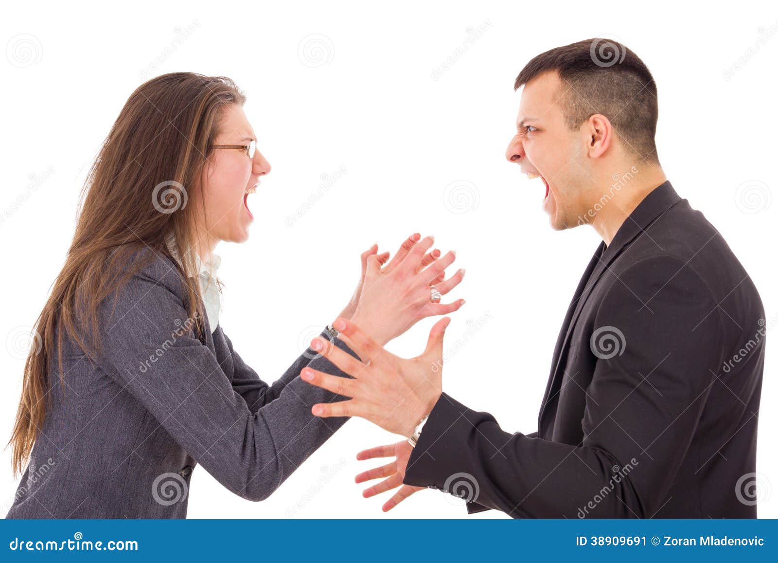 Angry Couple Fighting and Shouting at Each Other Stock Image - Image of ...