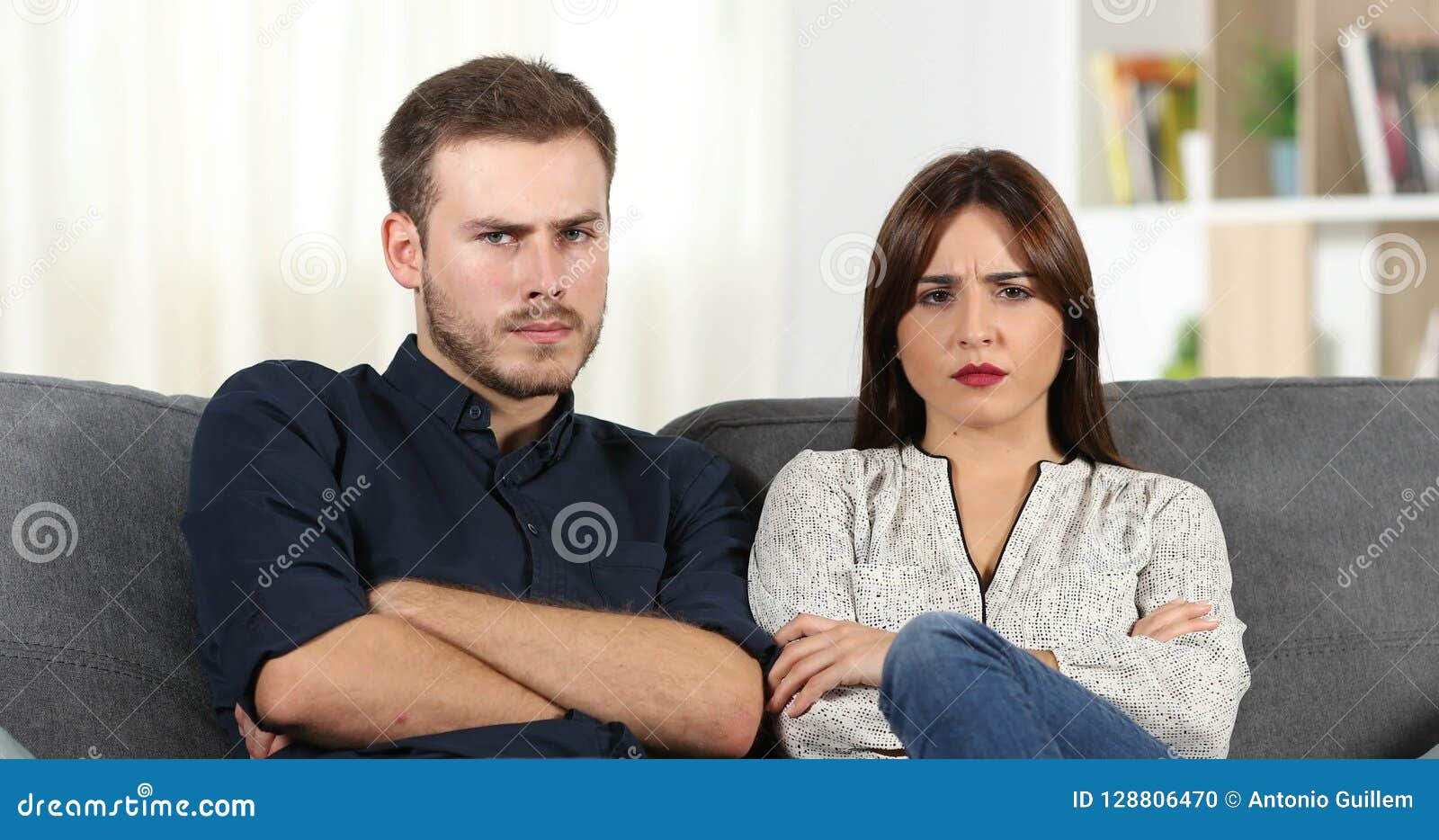 Angry Couple Looking at Camera at Home Stock Footage - Video of claim ...