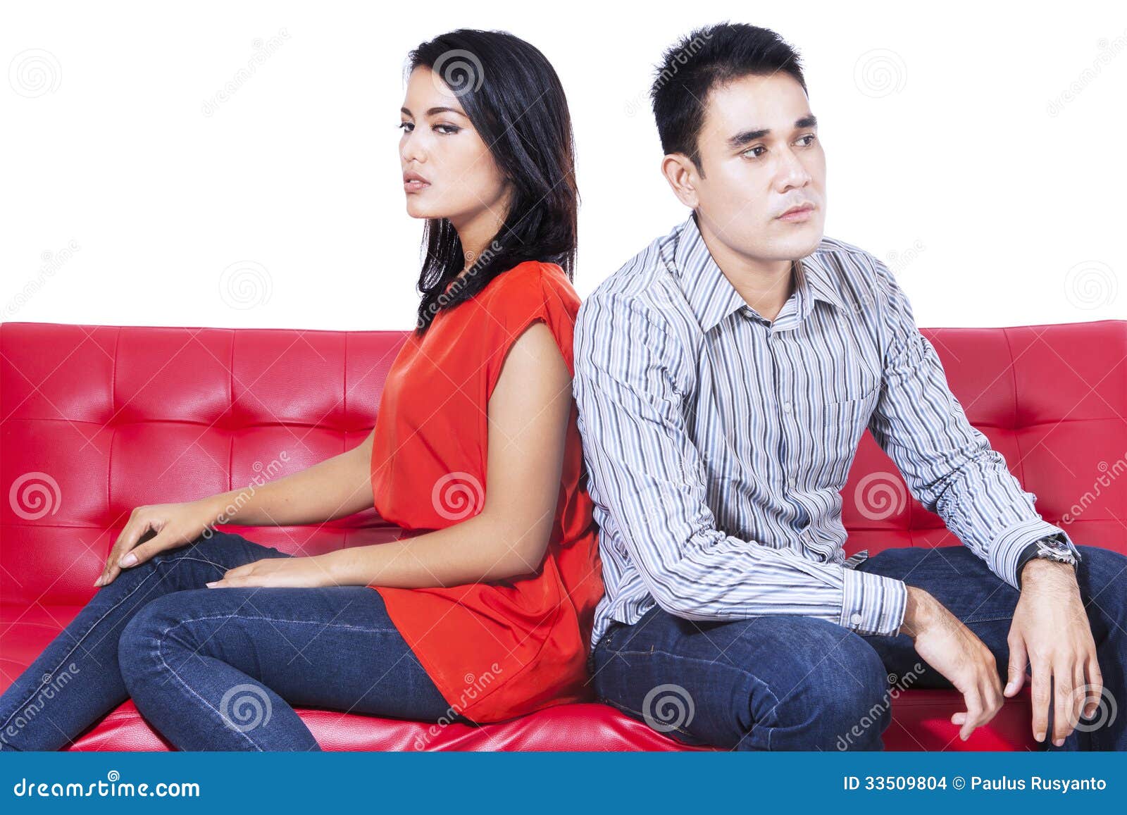 Angry Couple Back To Back