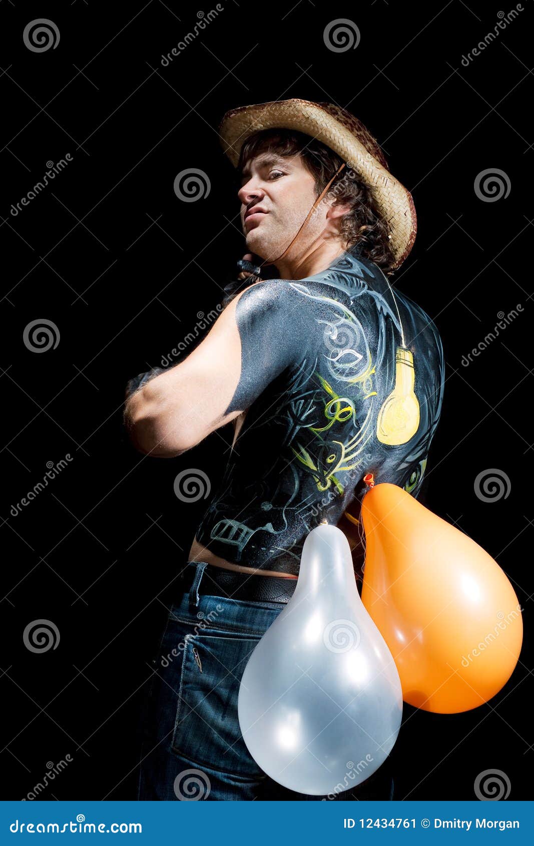 Angry cowboy stock image. Image of aerographic, expression - 12434761