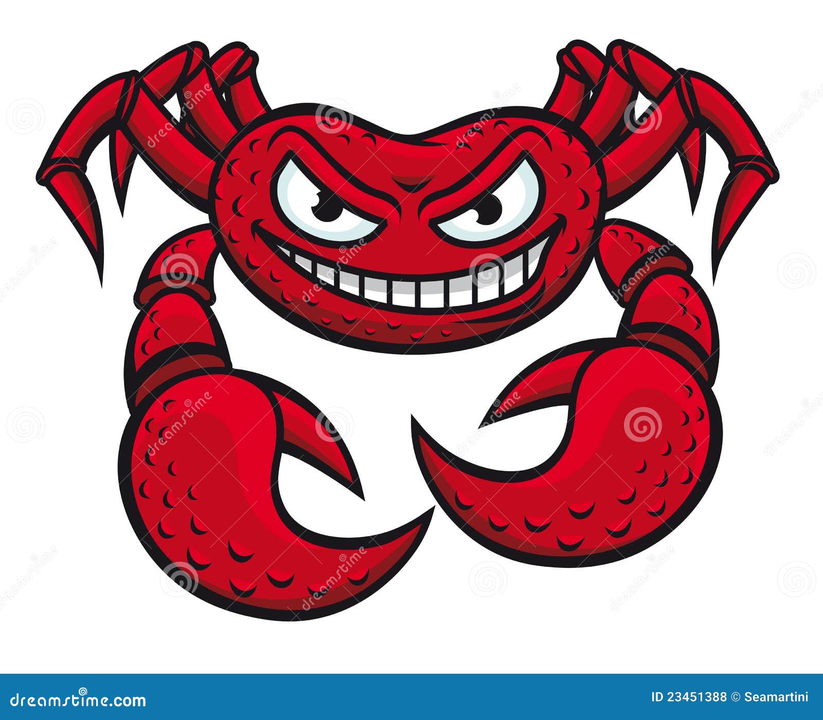 Angry crab mascot stock vector. Illustration of boiled - 23451388