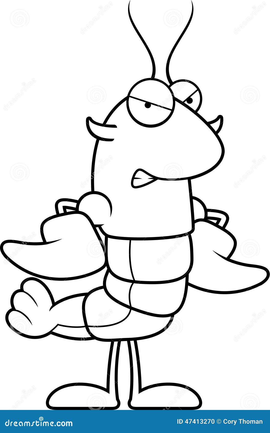 Angry Crawfish stock vector. Illustration of cartoon - 47413270