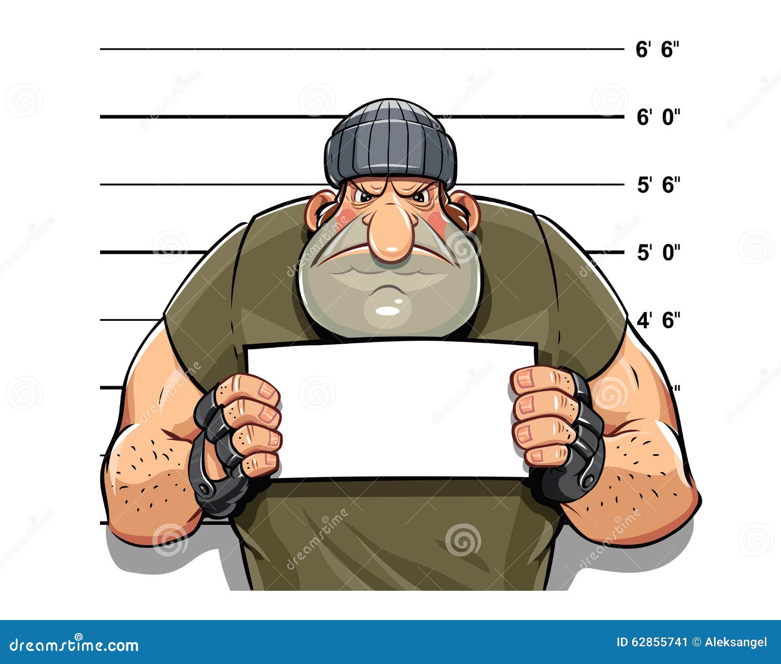 Angry Offender With Mohawk Monochromatic Flat Vector Character Head ...