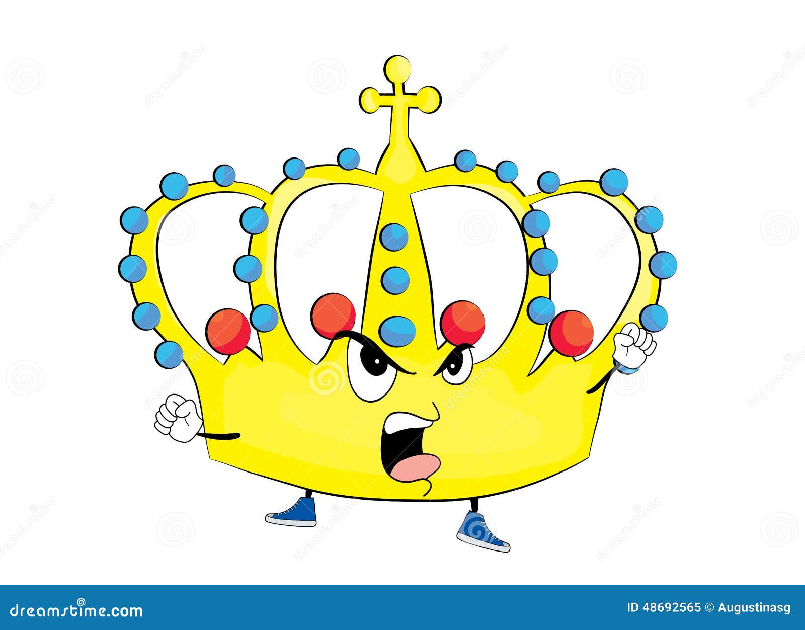 Angry crown cartoon stock illustration. Illustration of crown - 48692565