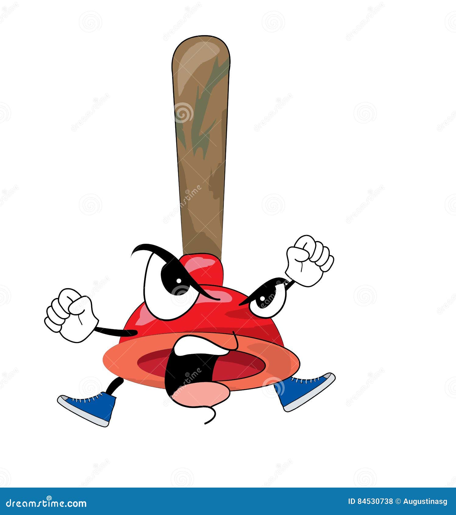 Angry cub plumber stock illustration. Illustration of agressive - 84530738