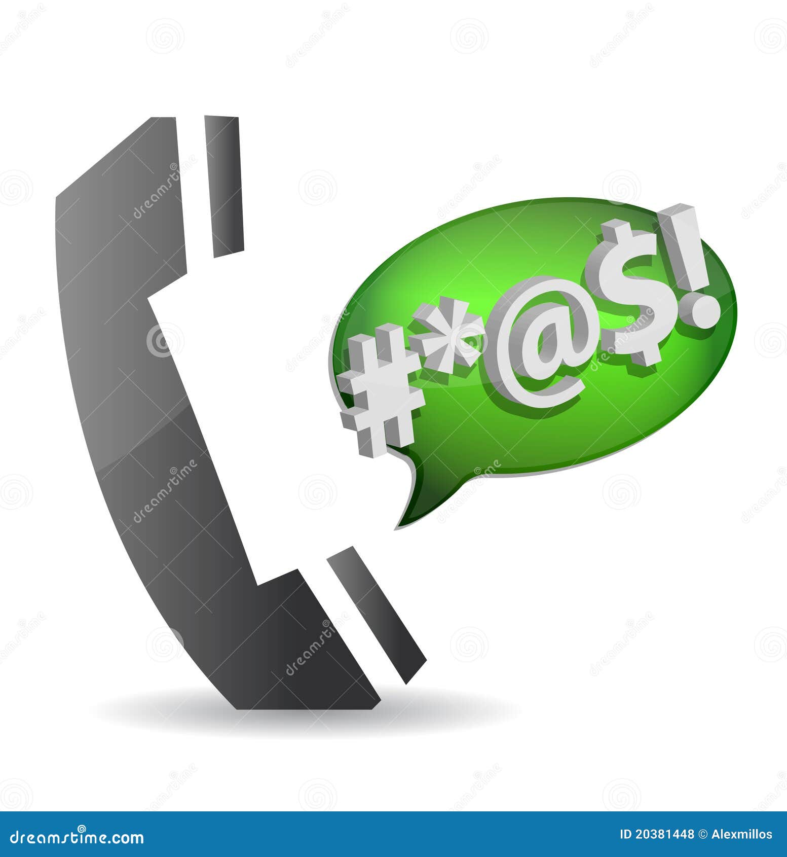 Angry Man Cursing, Swearing 2D Vector Web Banner, Poster Stock Image ...