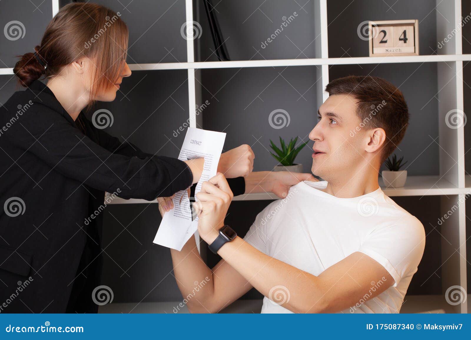 Angry Customer Has a Conflict with the Manager of the Company Stock ...