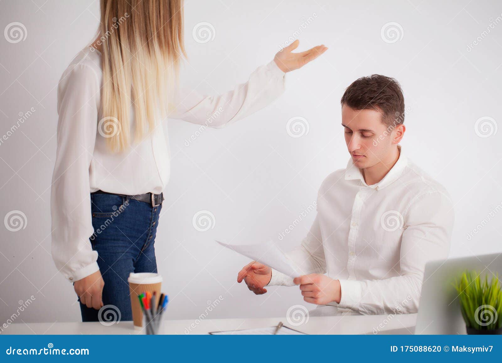 Angry Customer Has a Conflict with the Manager of the Company Stock ...